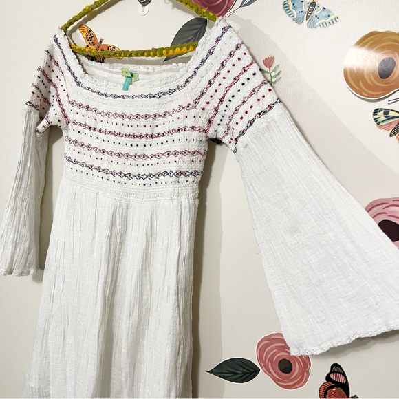 FARM Rio | Dresses | Farm Rio Boho Smocked Mini Dress M | Poshmark